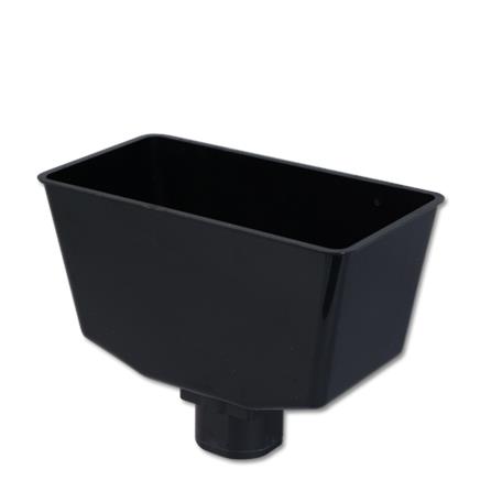 uPVC Black Downpipe Hopper Head | DirectPlastics.com
