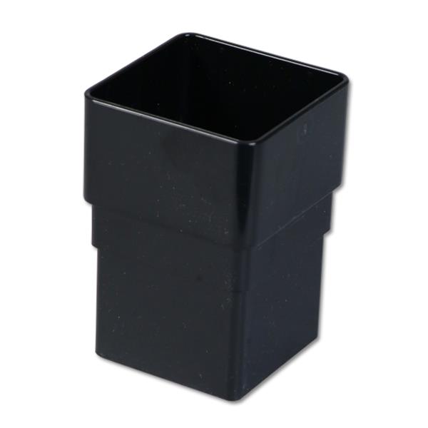 uPVC Black Square Downpipe Socket | DirectPlastics.com