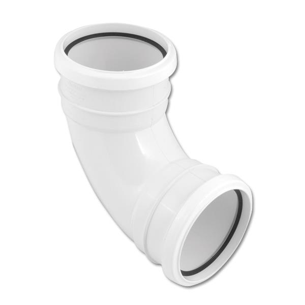 uPVC White 90° Bend Double Socket | DirectPlastics.com