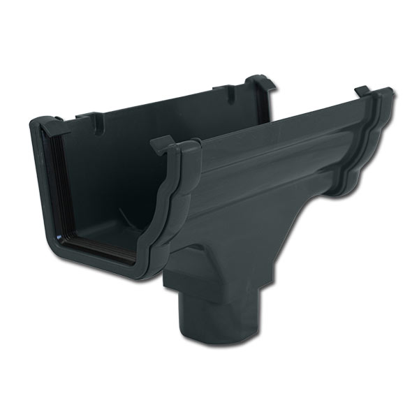 Anthracite Grey Ogee Gutter Running Outlet