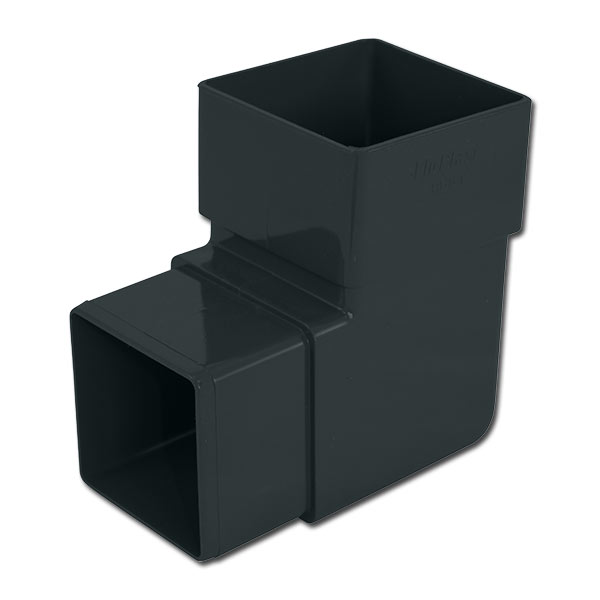 uPVC Anthracite Grey Square Downpipe Offset Bend
