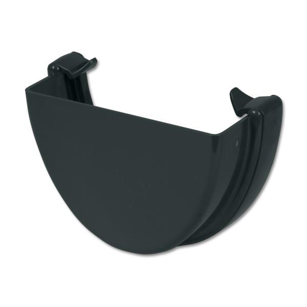uPVC Anthracite Grey Hi-Cap Gutter Stop-End | DirectPlastics.com