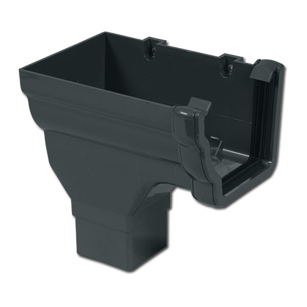 Anthracite Grey Ogee Gutter Running Outlet