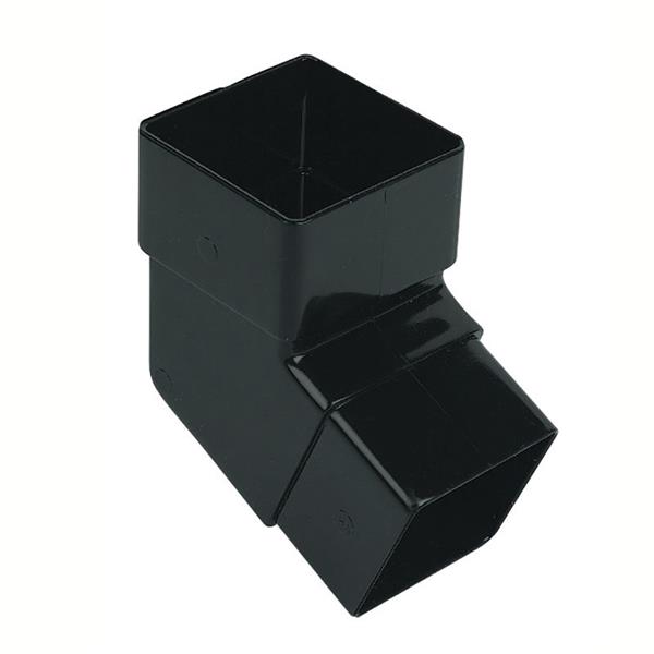 uPVC Black Square Downpipe Offset Bend | DirectPlastics.com