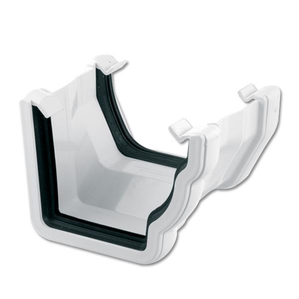 uPVC White Ogee/Square Gutter Adaptor | DirectPlastics.com