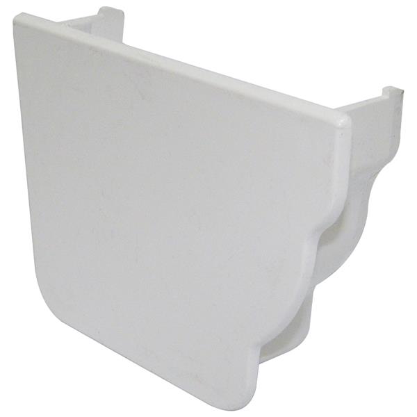 uPVC White Ogee Gutter Stop-End | DirectPlastics.com