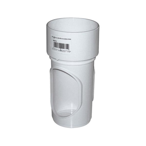 uPVC White Round Downpipe Access Point | DirectPlastics.com