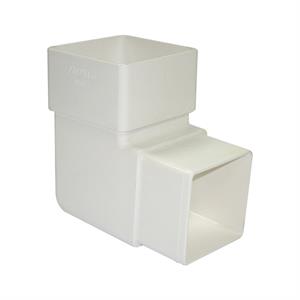 uPVC White Square Downpipe Offset Bend | DirectPlastics.com