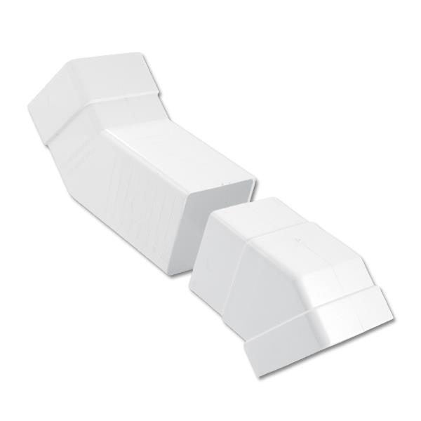 uPVC White Square Downpipe Adjustable Offset Bend | DirectPlastics.com