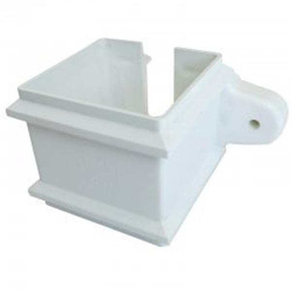 White Square Downpipe Classic Clip | DirectPlastics.com