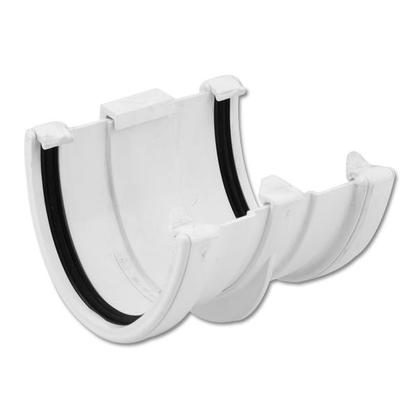 uPVC White High-Capacity Gutter Union | DirectPlastics.com