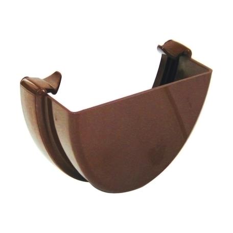 uPVC Brown High-Capacity Gutter Stop-End | DirectPlastics.com