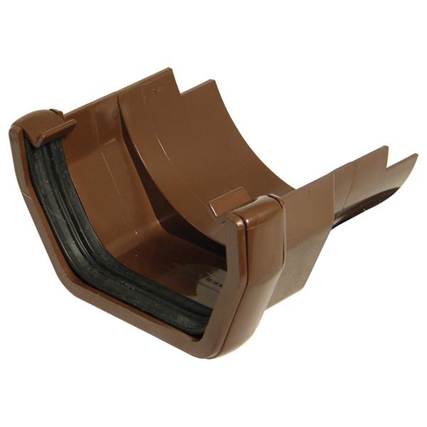 Brown Square to Cast Half Round Gutter Adaptor | DirectPlastics.com