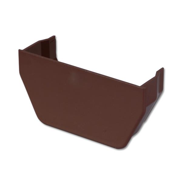 uPVC Brown Square Gutter Stop End | DirectPlastics.com
