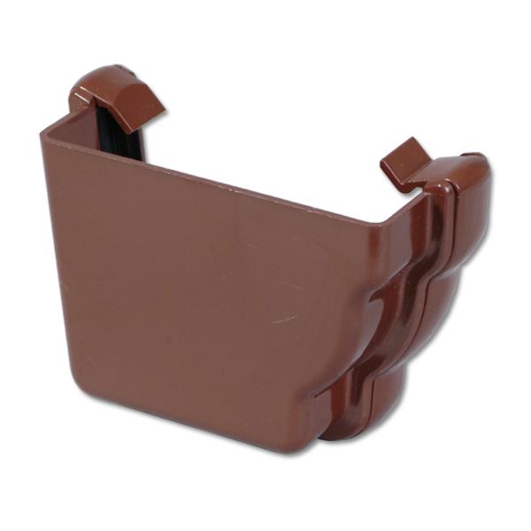 uPVC Brown Ogee Gutter Stop End | DirectPlastics.com