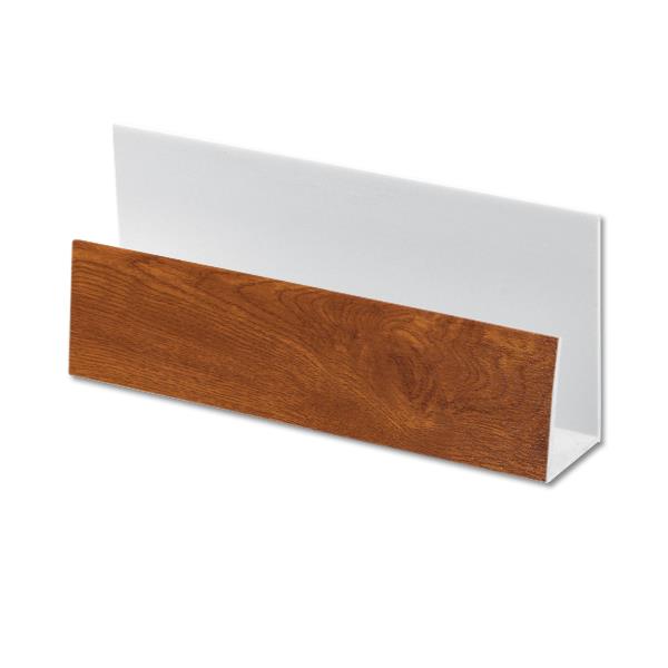 uPVC Light Oak U-Channel Cladding Trim | DirectPlastics.com
